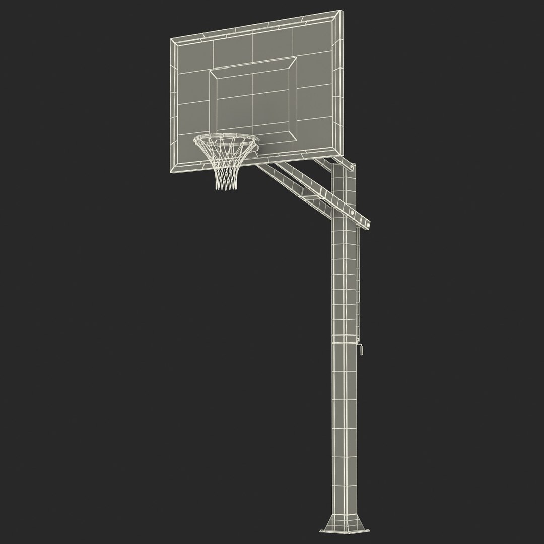 3d basketball hoop 4 modeled model