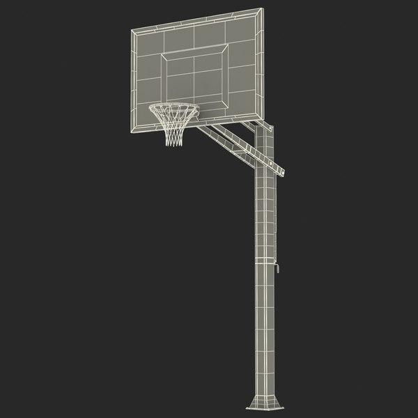 3d basketball hoop 4 modeled model