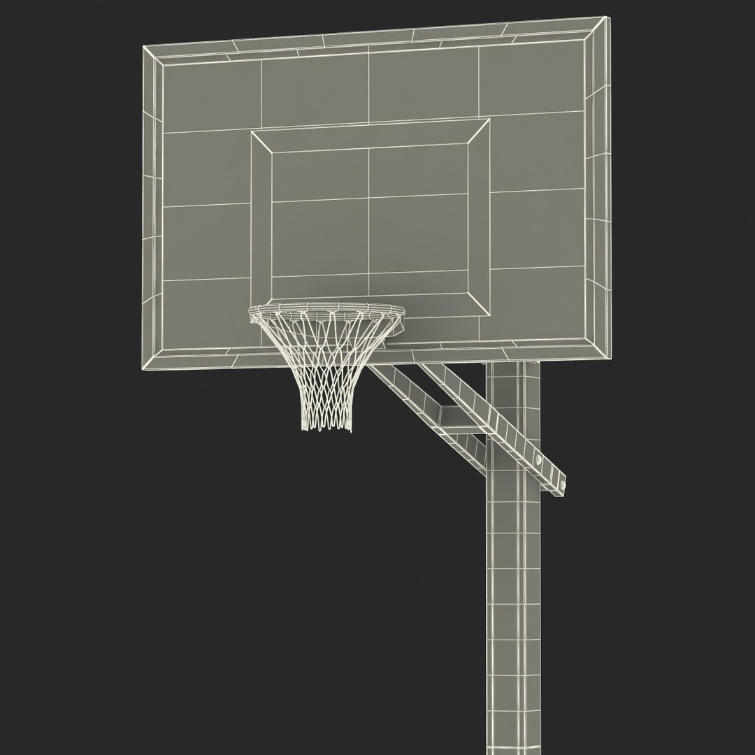 3d basketball hoop 4 modeled model