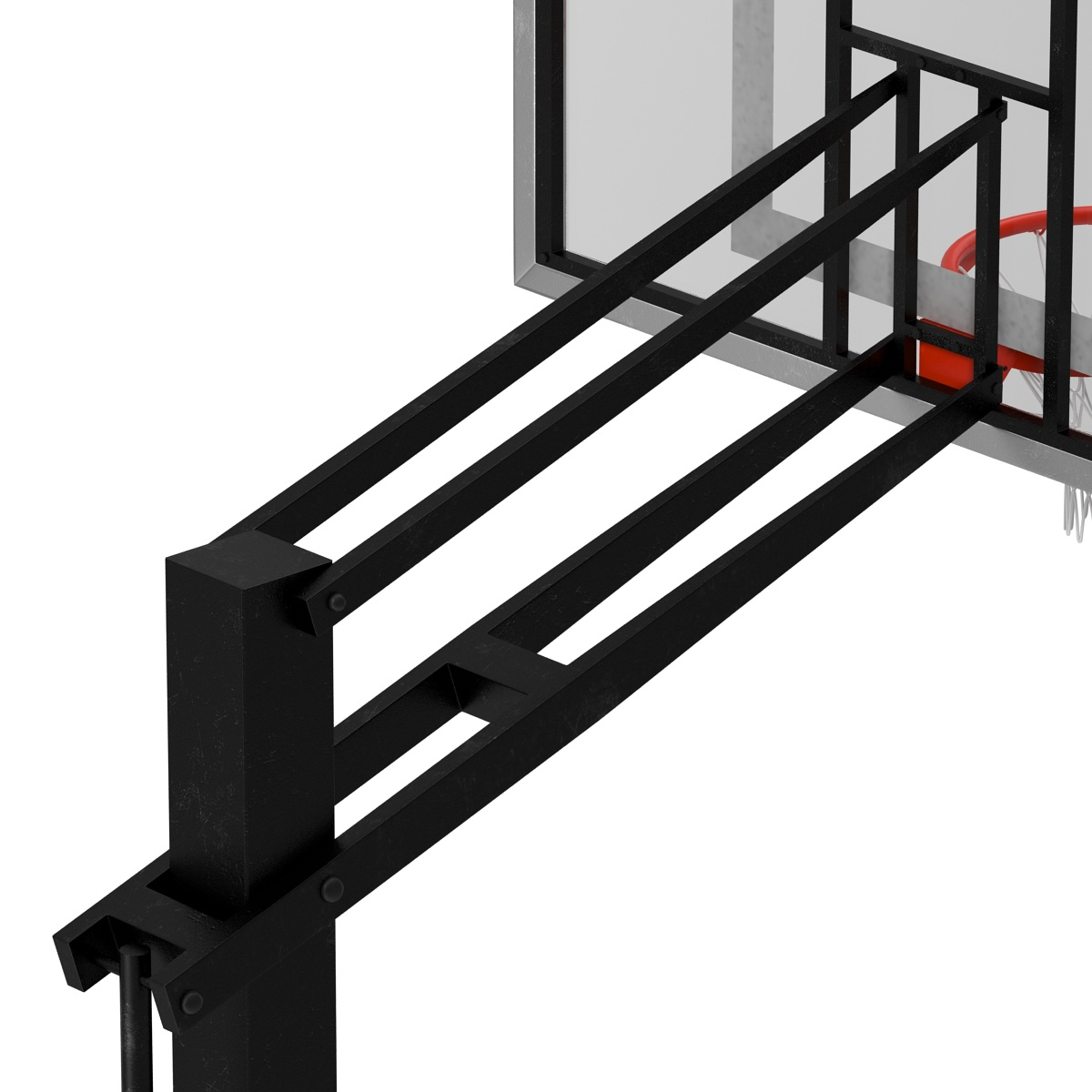 3d basketball hoop 4 modeled model
