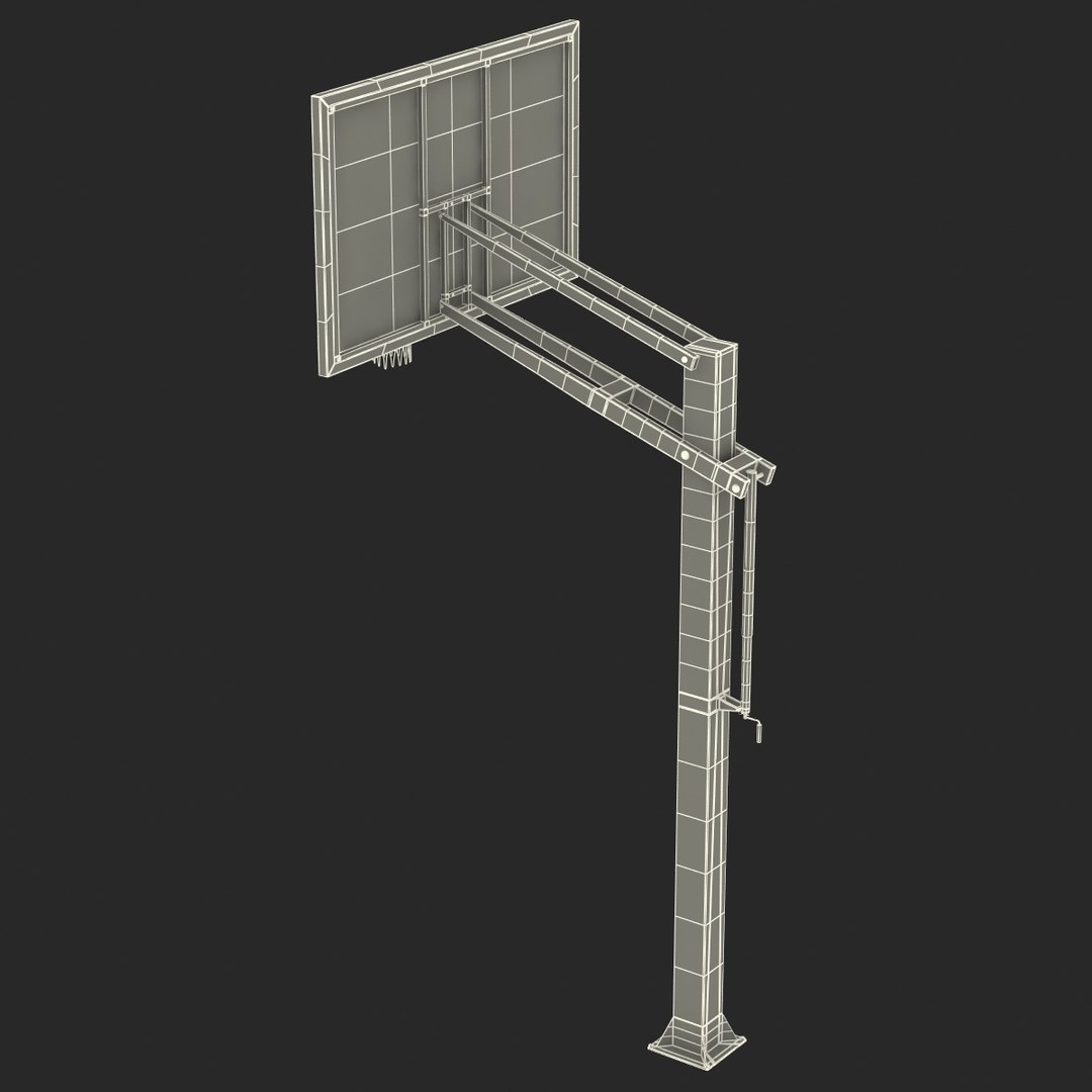 3d basketball hoop 4 modeled model