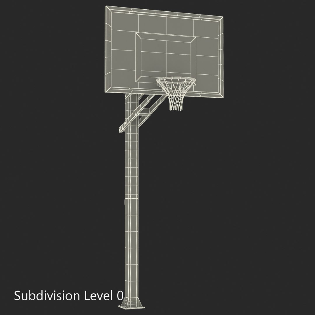 3d Basketball Hoop 4 Modeled Model