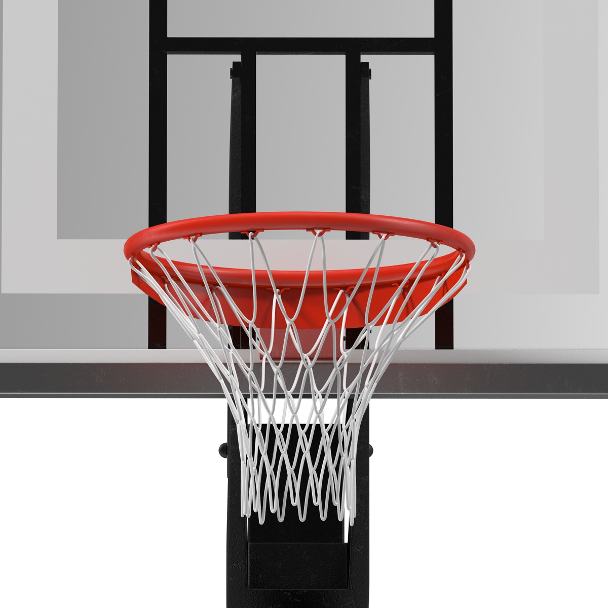 3d basketball hoop 4 modeled model