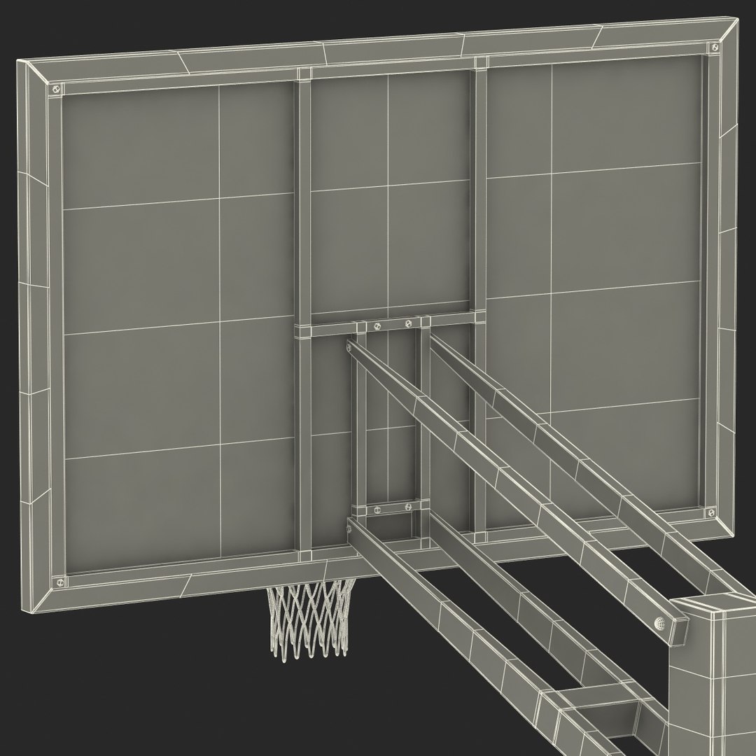 3d basketball hoop 4 modeled model