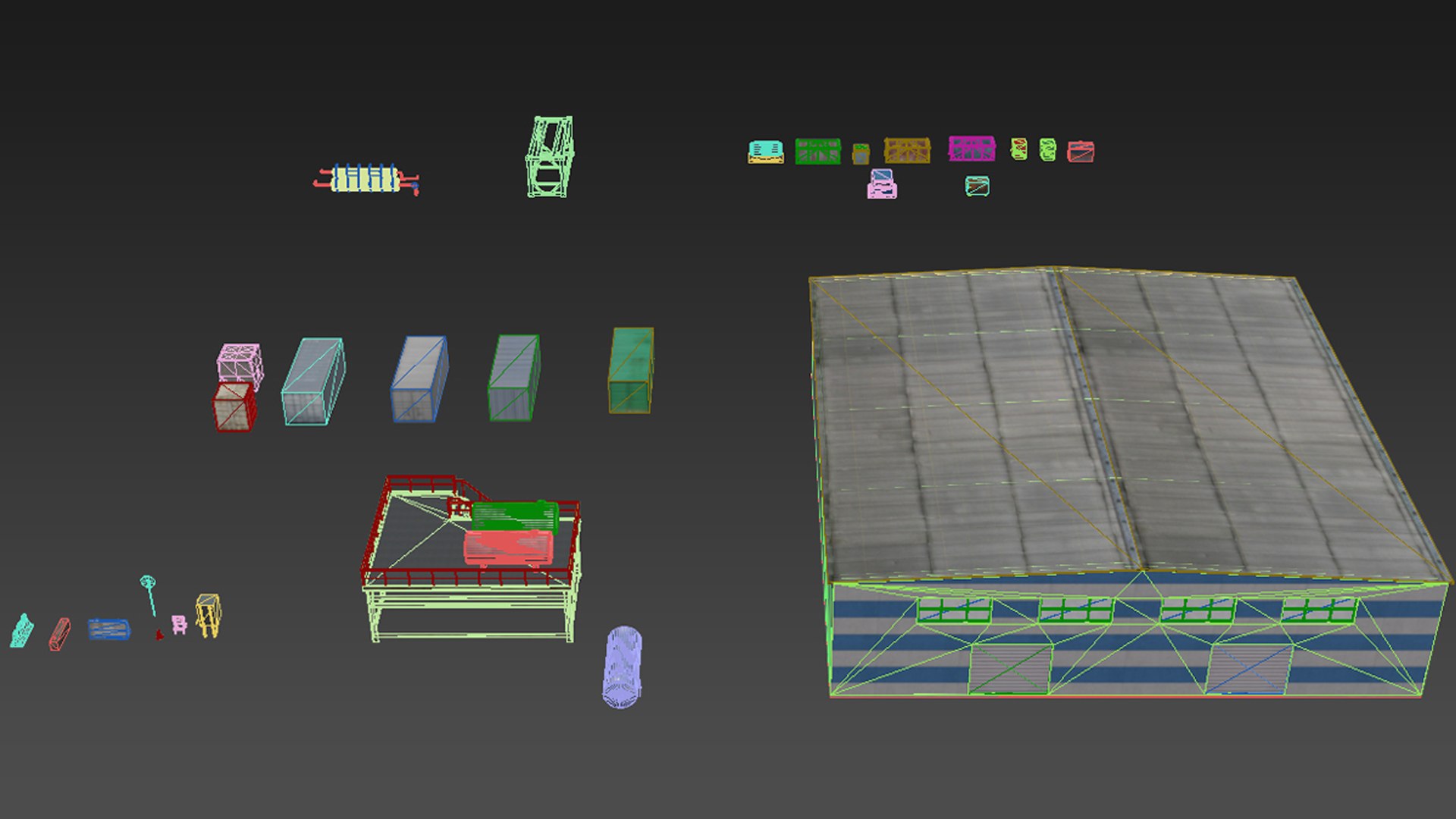 3D Industrial Objects And Warehouse - TurboSquid 2203838