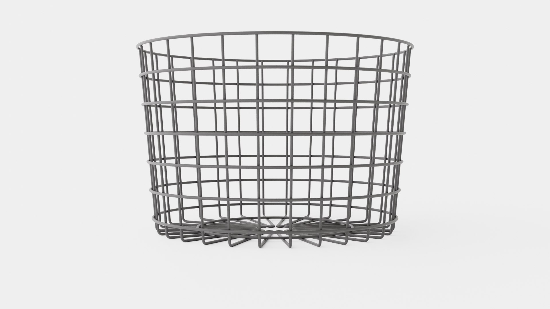 Round Metal Storage Basket Black Model - TurboSquid 2246366