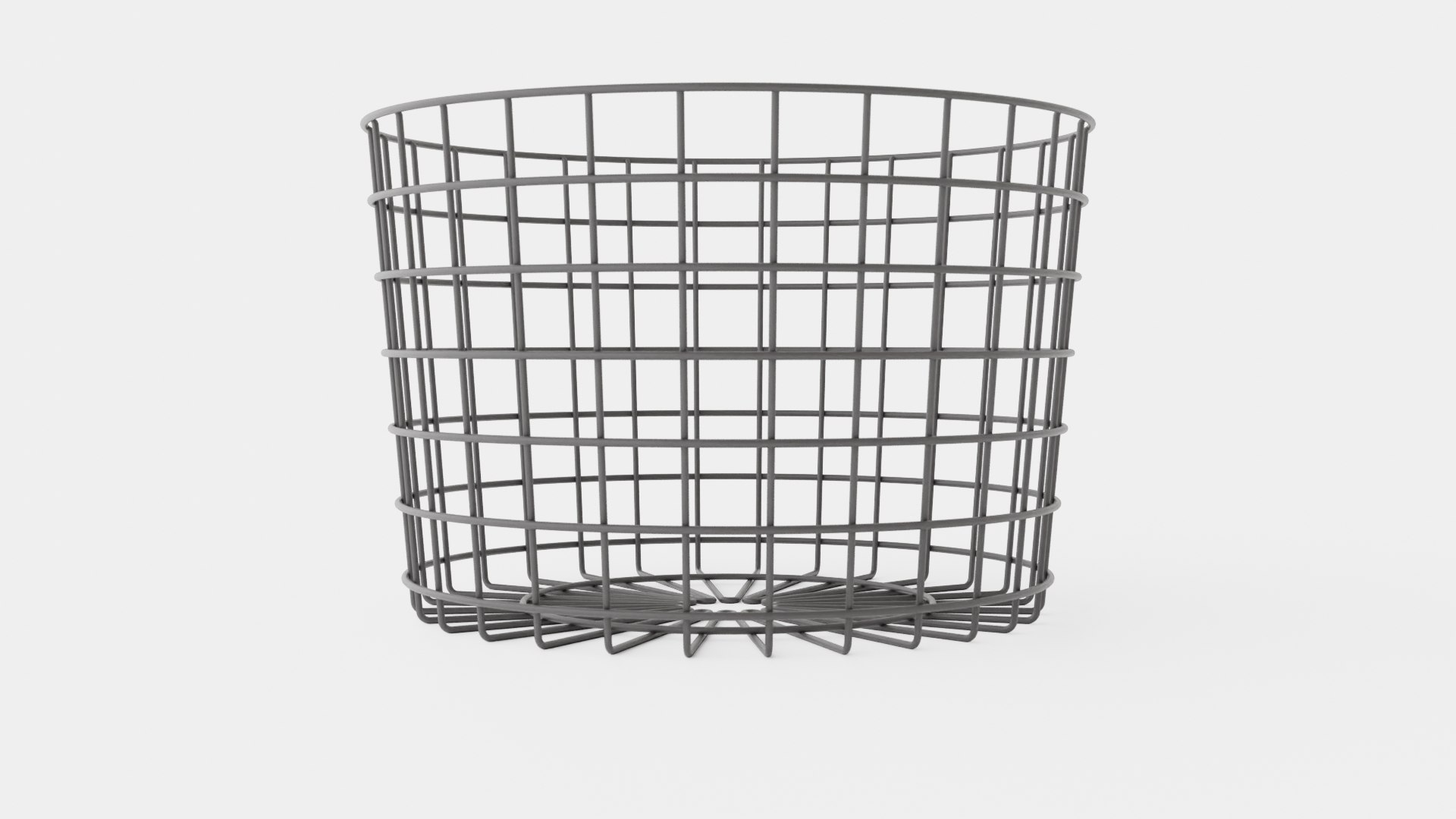Round Metal Storage Basket Black Model - TurboSquid 2246366
