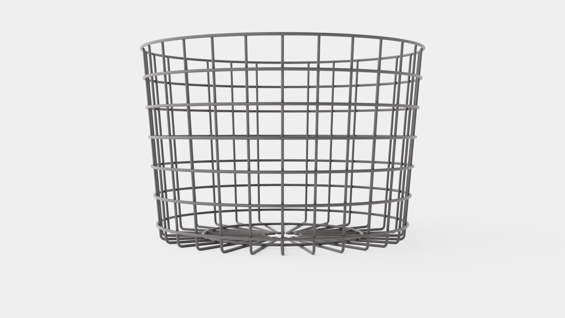 Round Metal Storage Basket Black Model - TurboSquid 2246366