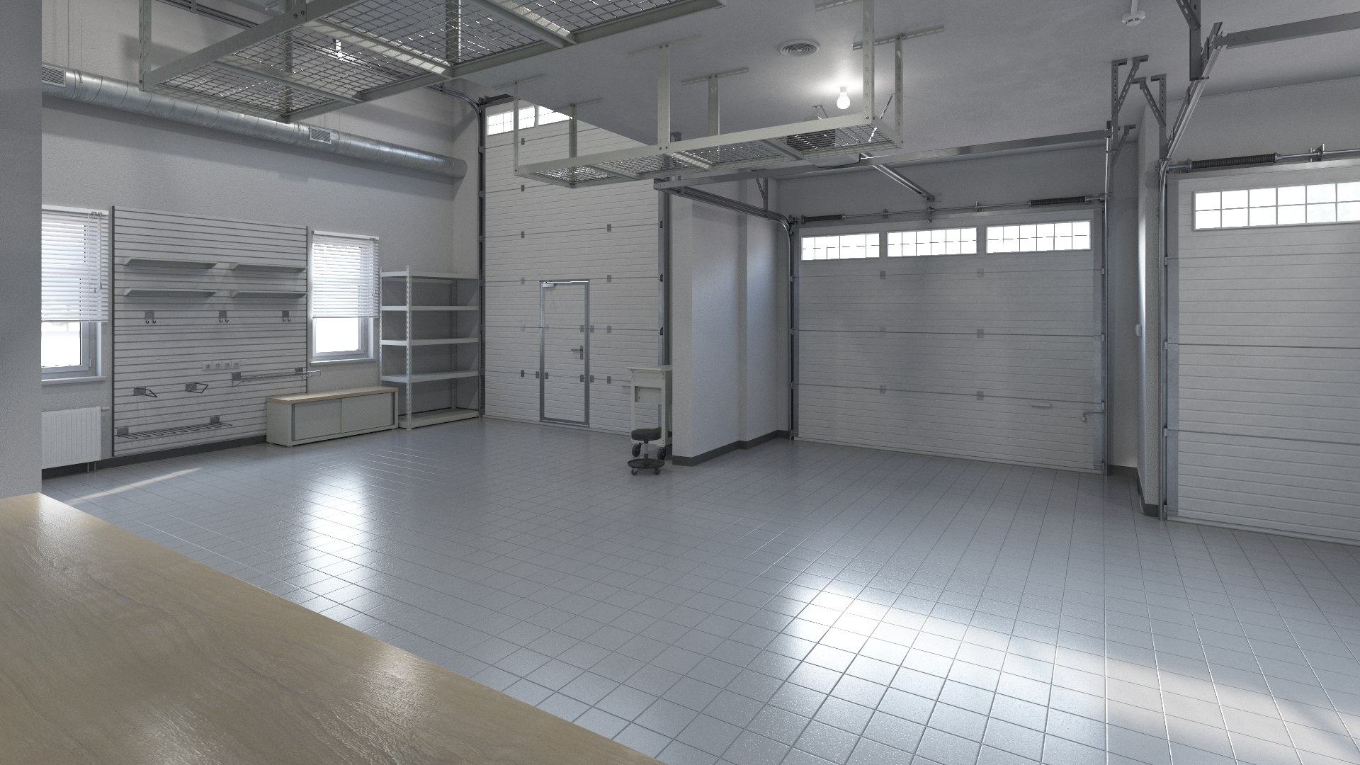 3D Big Home Garage Interior Vray Model - TurboSquid 2159036