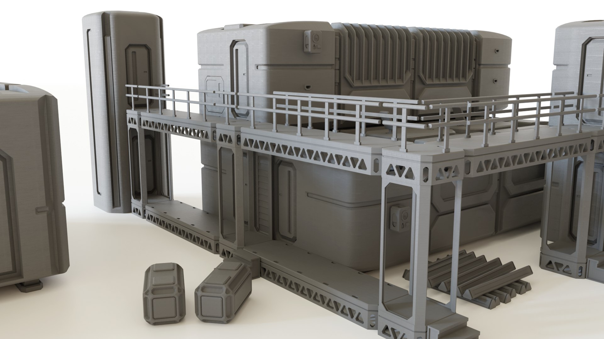 Colony Modules Tabletop Scenery 3D Model - TurboSquid 1560373