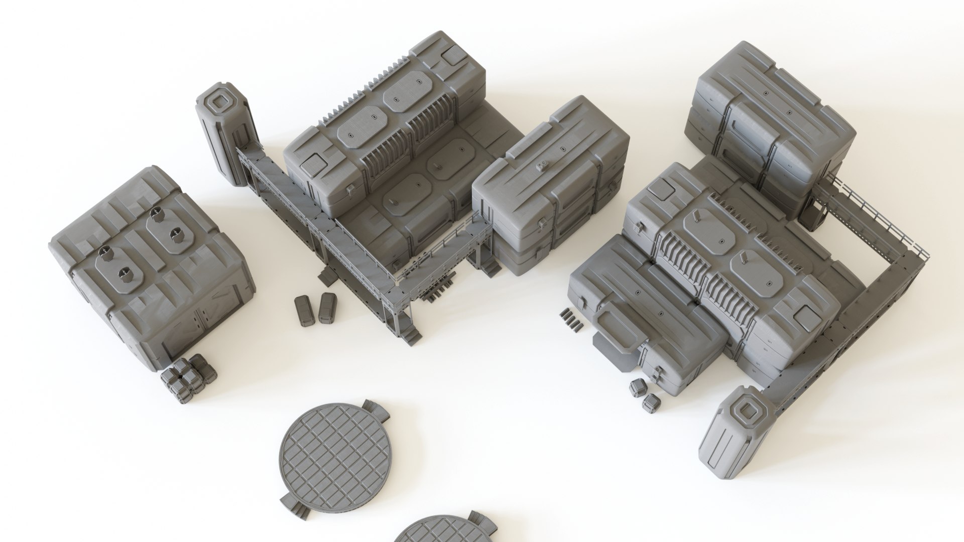Colony Modules Tabletop Scenery 3D Model - TurboSquid 1560373
