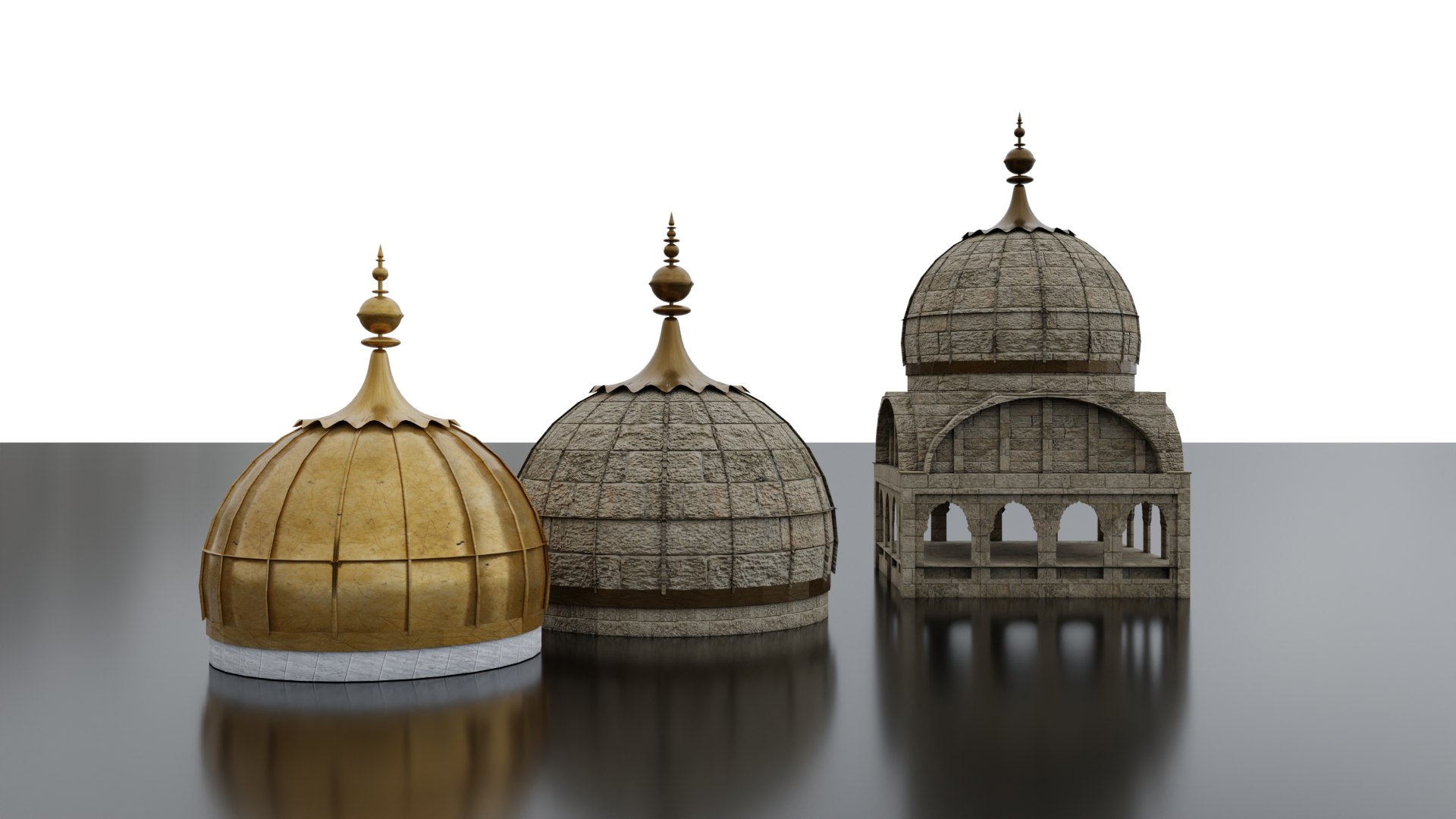 Cathedral Domes Asset Pack 3D Model - TurboSquid 1779056