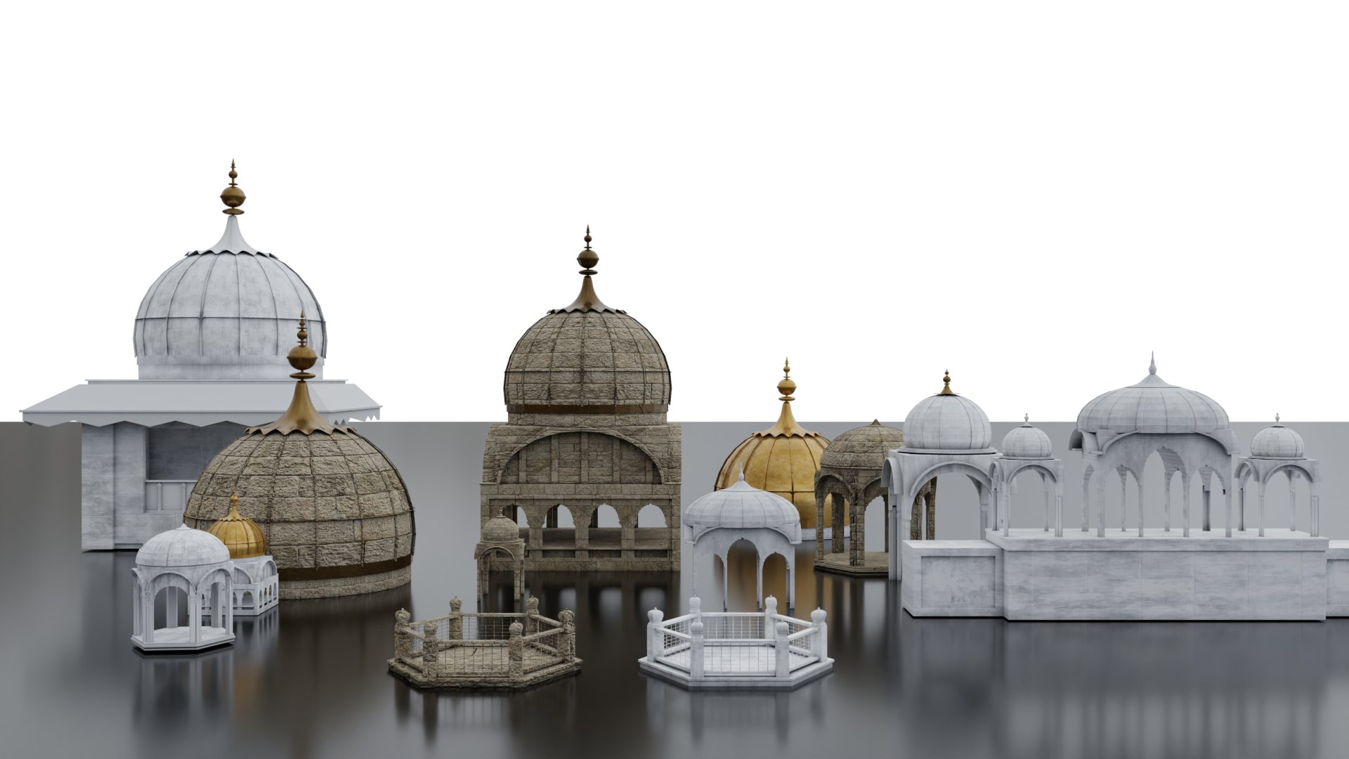 Cathedral Domes Asset Pack 3D Model - TurboSquid 1779056