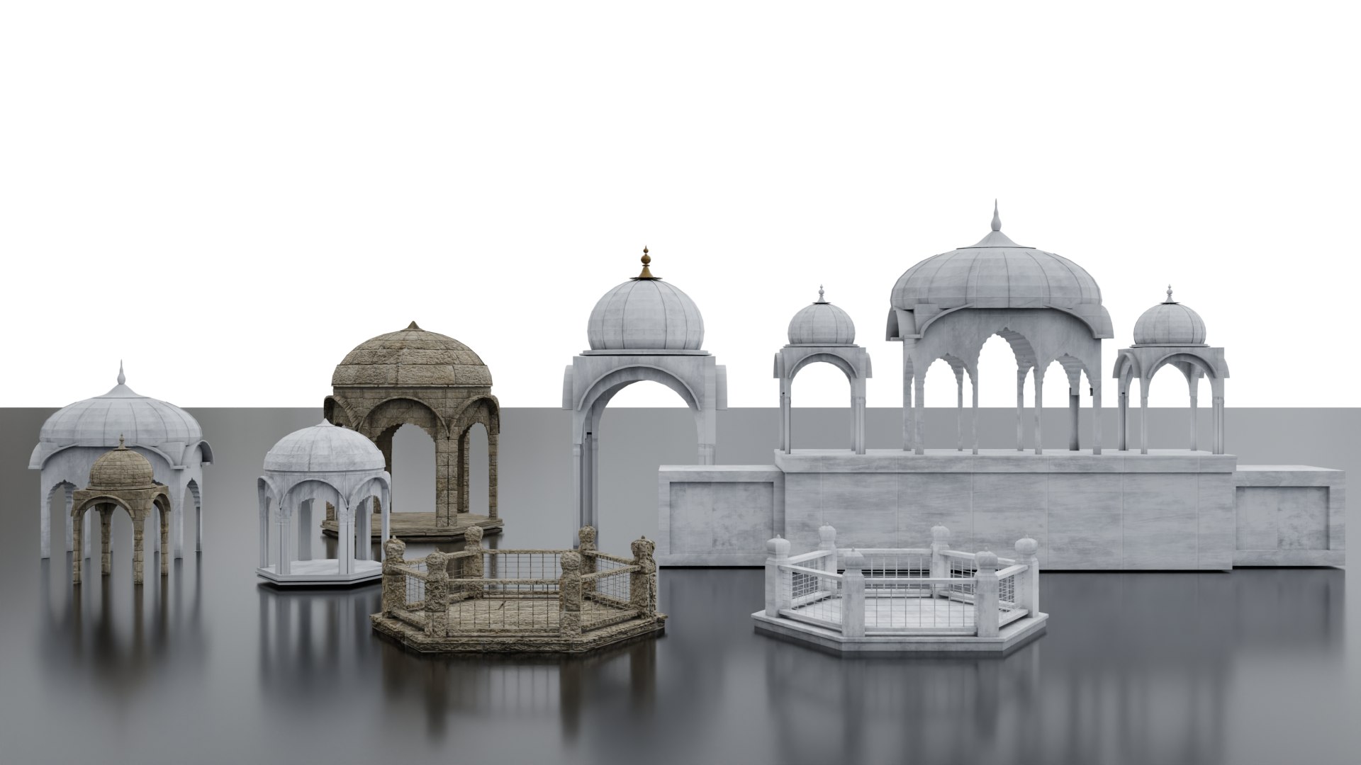Cathedral Domes Asset Pack 3D Model - TurboSquid 1779056