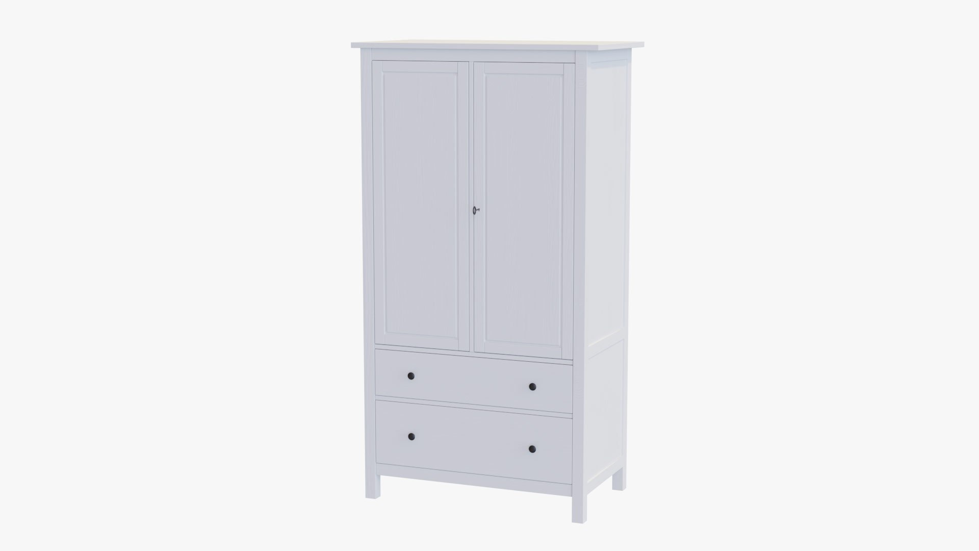 IKEA Hemnes Wardrobe 3D Model - TurboSquid 2280092