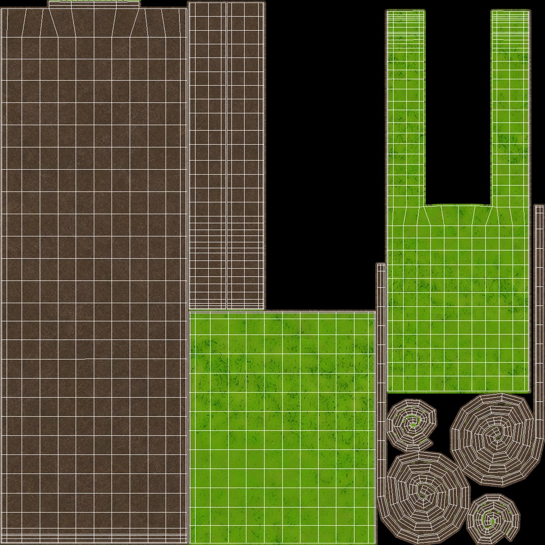 3D Lawn Turf Roll Fur model - TurboSquid 1882218