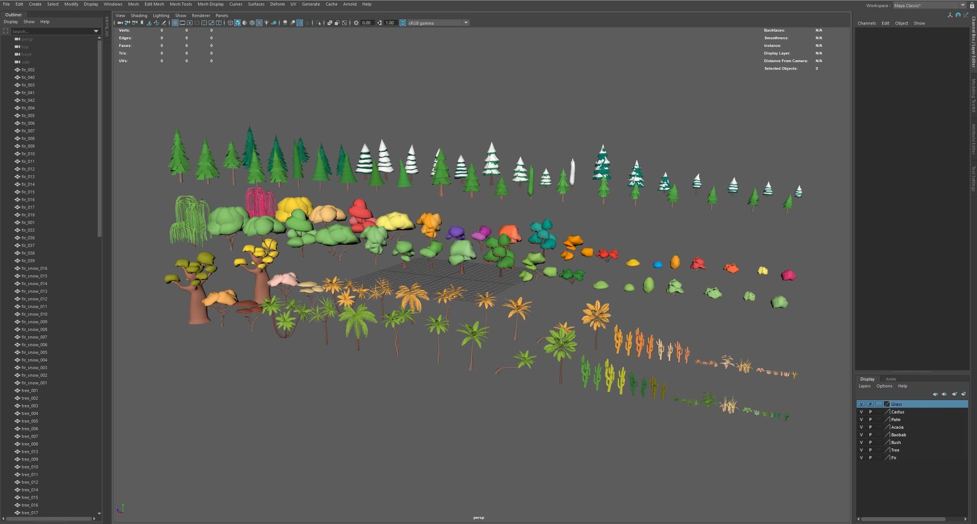 3D model low poly vegetation 1 - TurboSquid 1781515