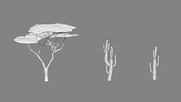 3D model low poly vegetation 1 - TurboSquid 1781515