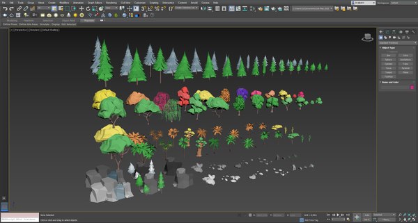 3D model low poly vegetation 1 - TurboSquid 1781515