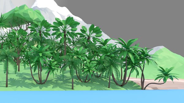 3D model low poly vegetation 1 - TurboSquid 1781515
