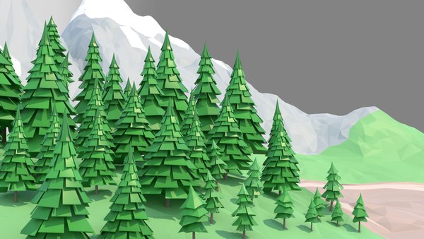 3D model low poly vegetation 1 - TurboSquid 1781515