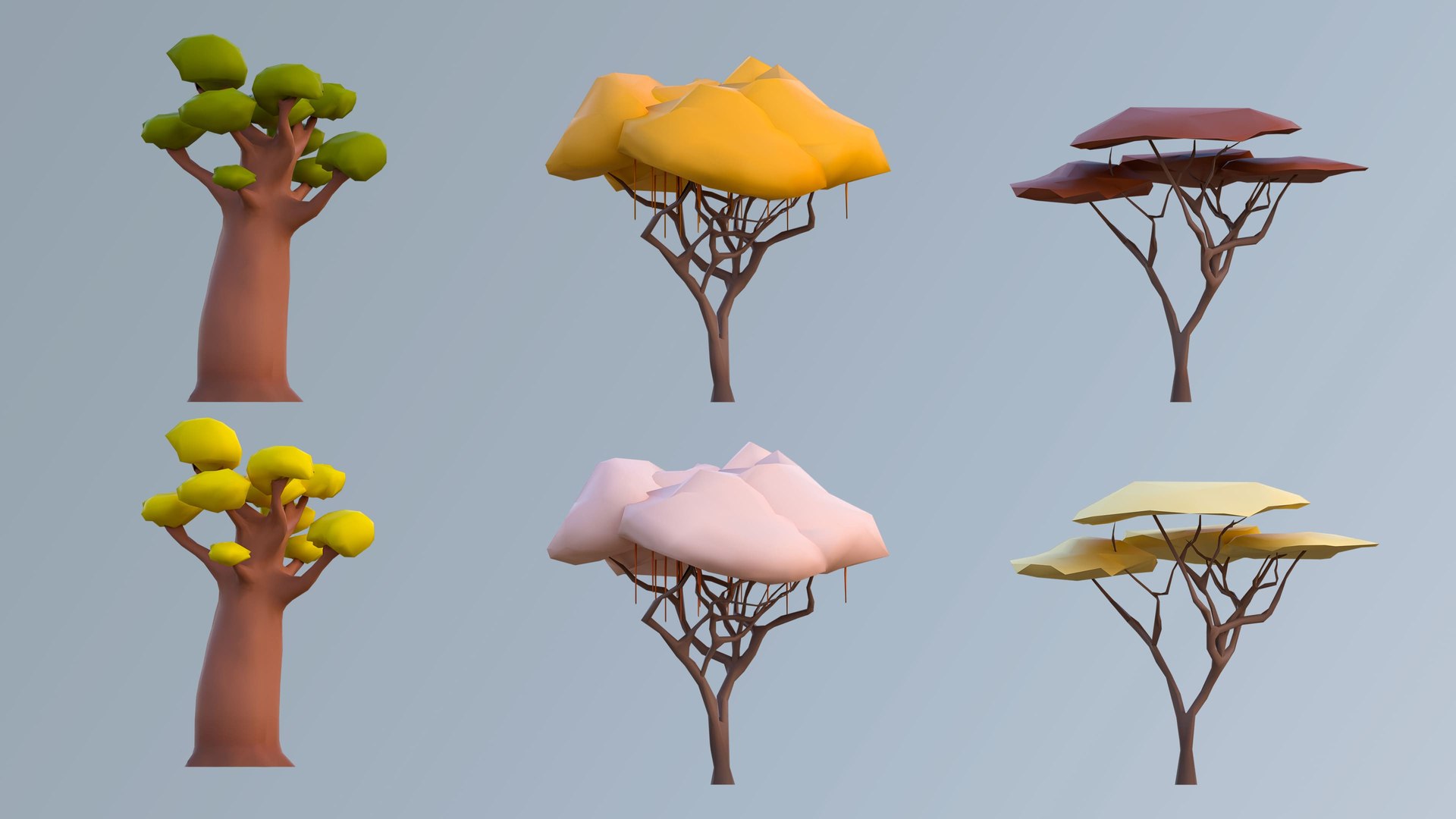 3D model low poly vegetation 1 - TurboSquid 1781515