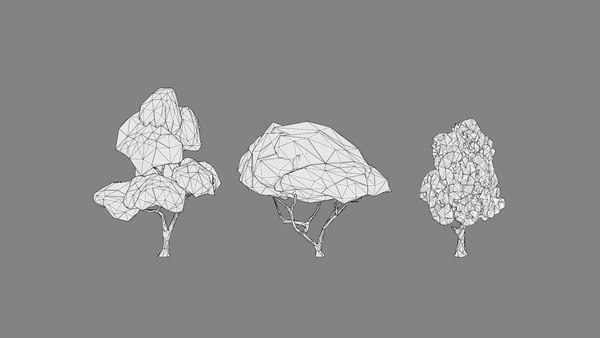 3D model low poly vegetation 1 - TurboSquid 1781515