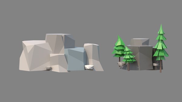 3D model low poly vegetation 1 - TurboSquid 1781515
