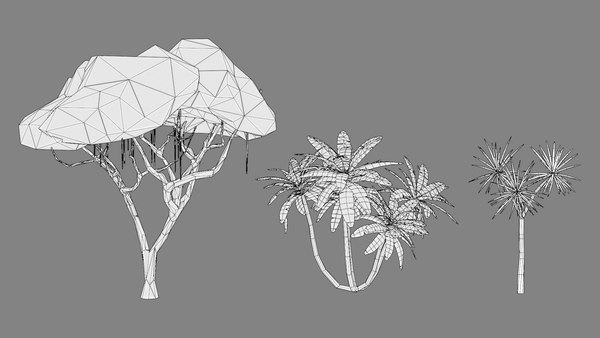 3D model low poly vegetation 1 - TurboSquid 1781515