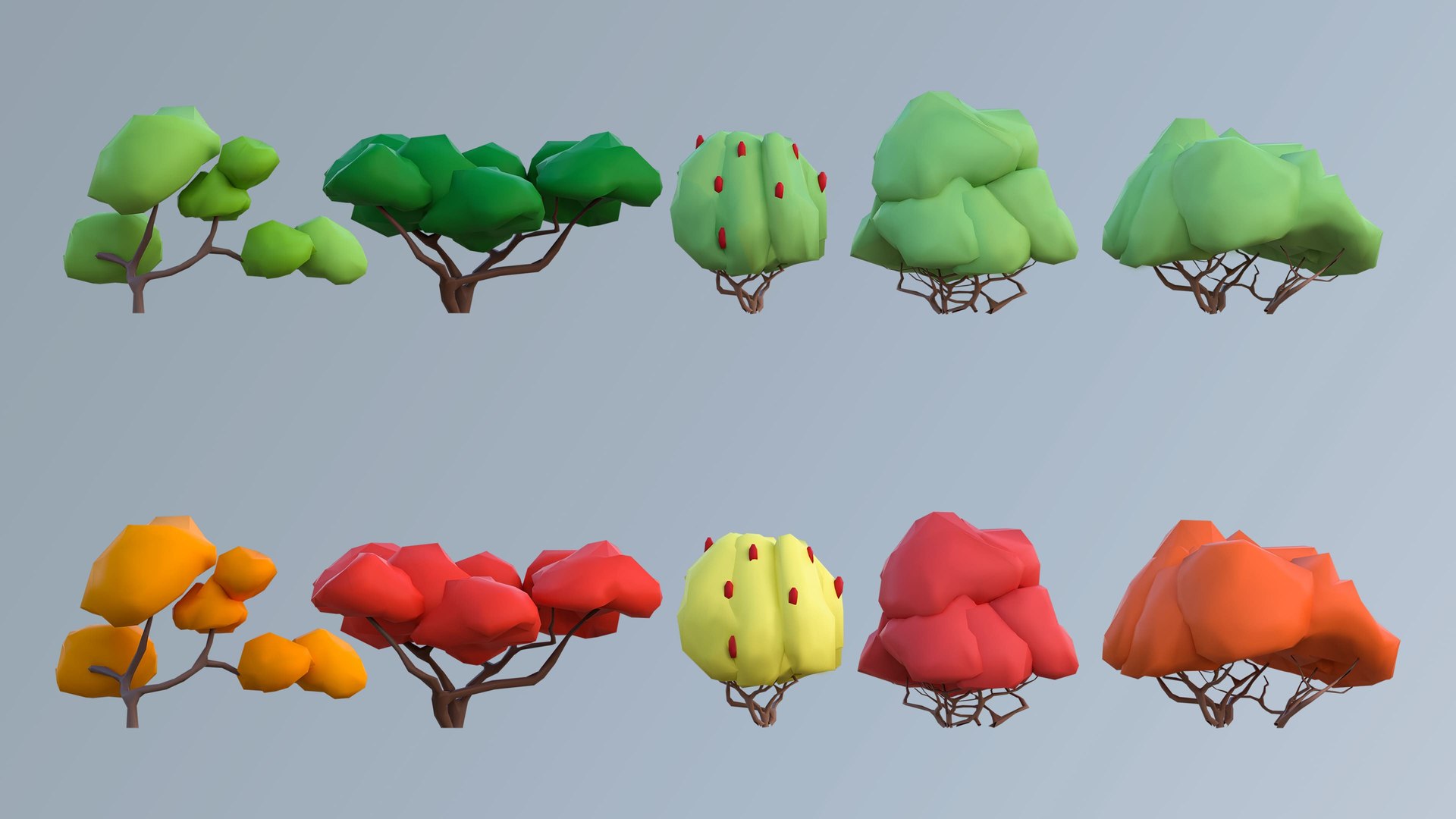 3D Model Low Poly Vegetation 1 - TurboSquid 1781515