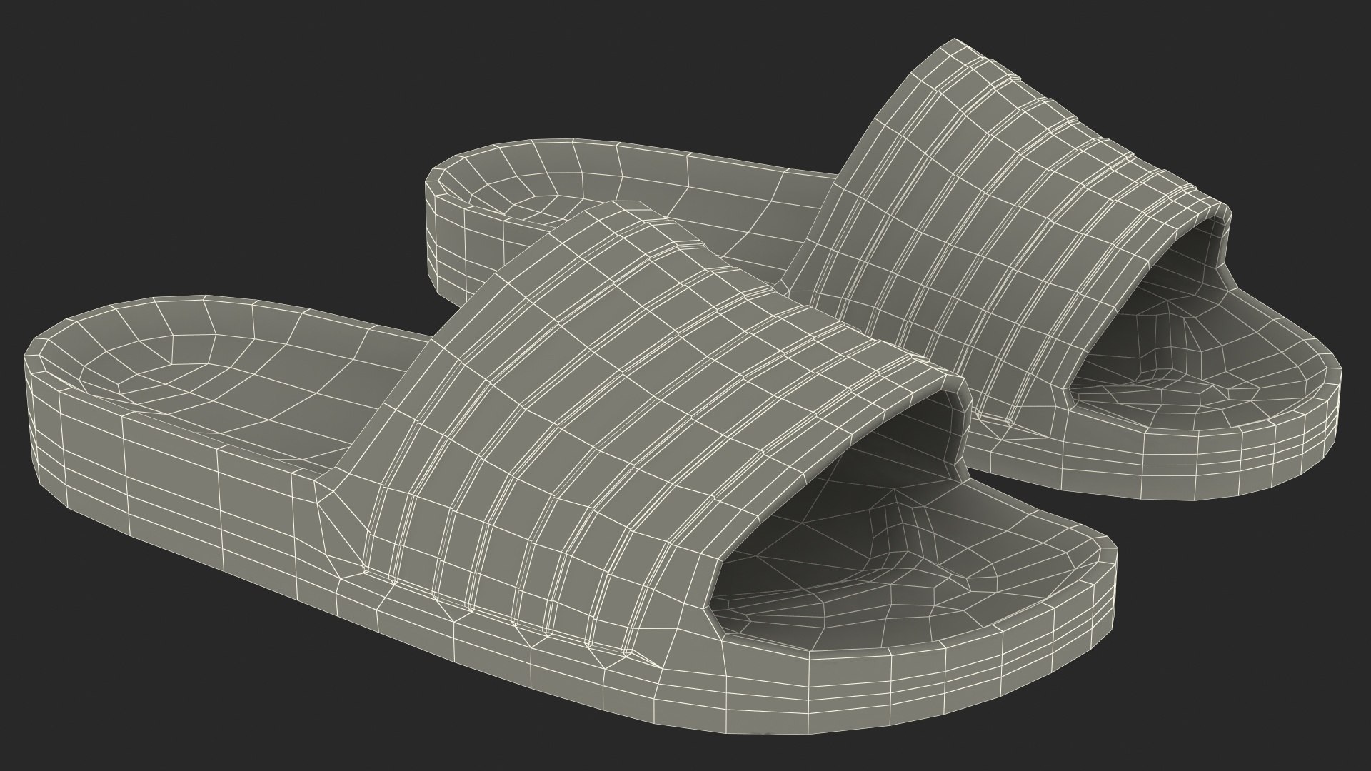 Dark Blue Rubber Flip-Flops Slippers 3D model - TurboSquid 1965722