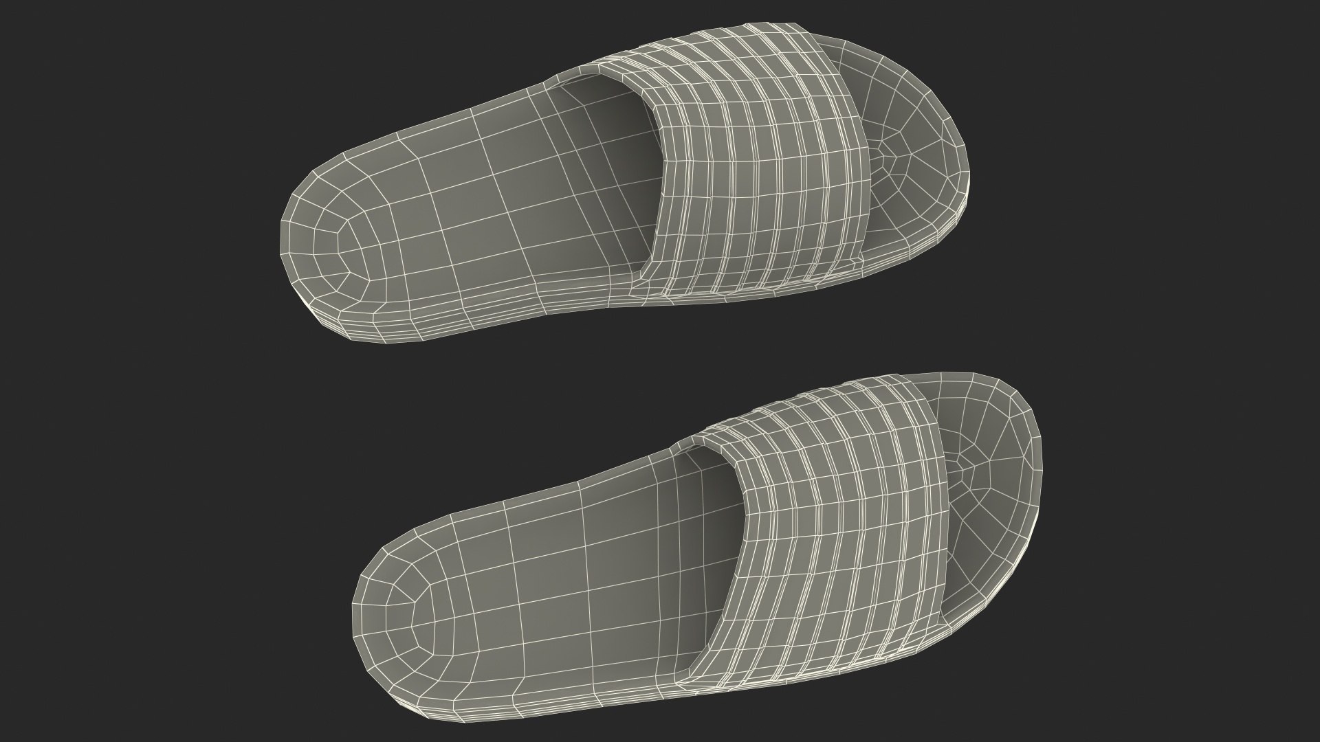 Dark Blue Rubber Flip-Flops Slippers 3D model - TurboSquid 1965722