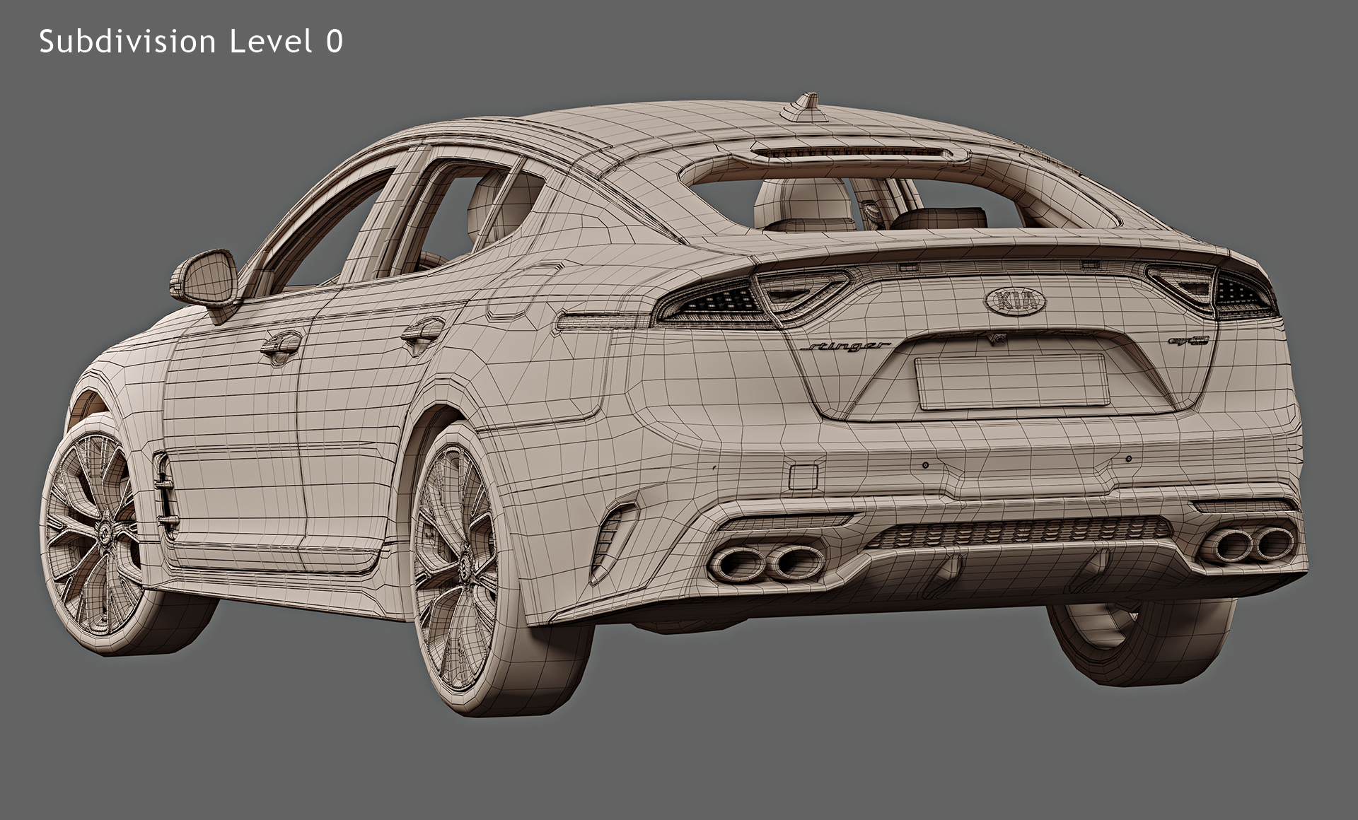 3D 2019 kia stinger model - TurboSquid 1466069