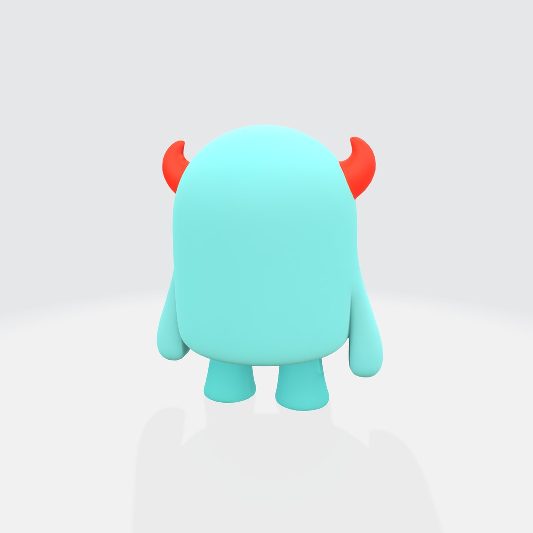 3D Cute One-Eyed Cartoon Monster - TurboSquid 2348505