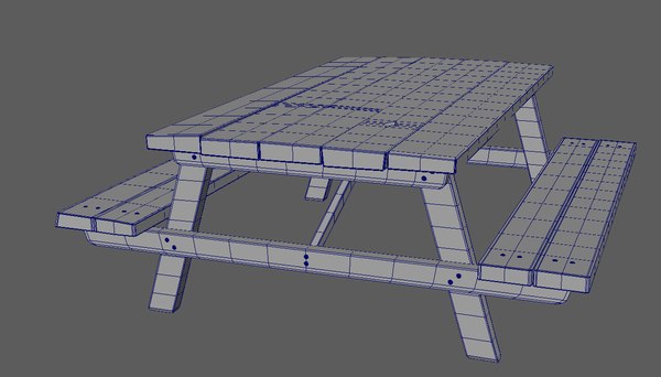 3D picnic table model - TurboSquid 1384700