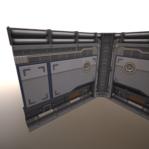 3D sci-fi wall - TurboSquid 1470106