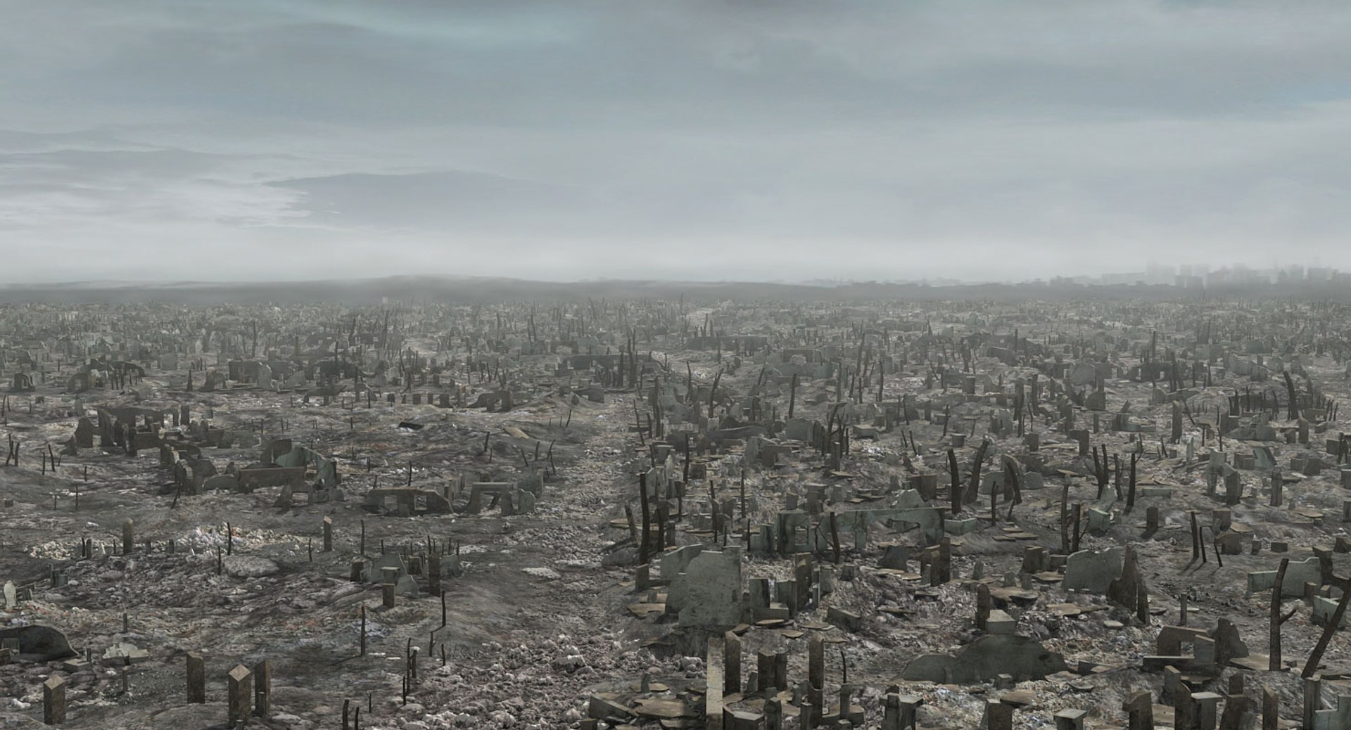 3d Ruined City - Fallout