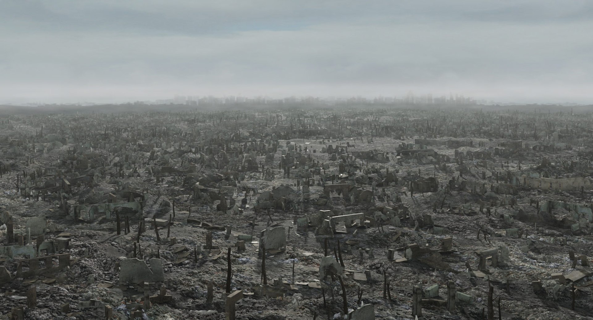 3d Ruined City - Fallout