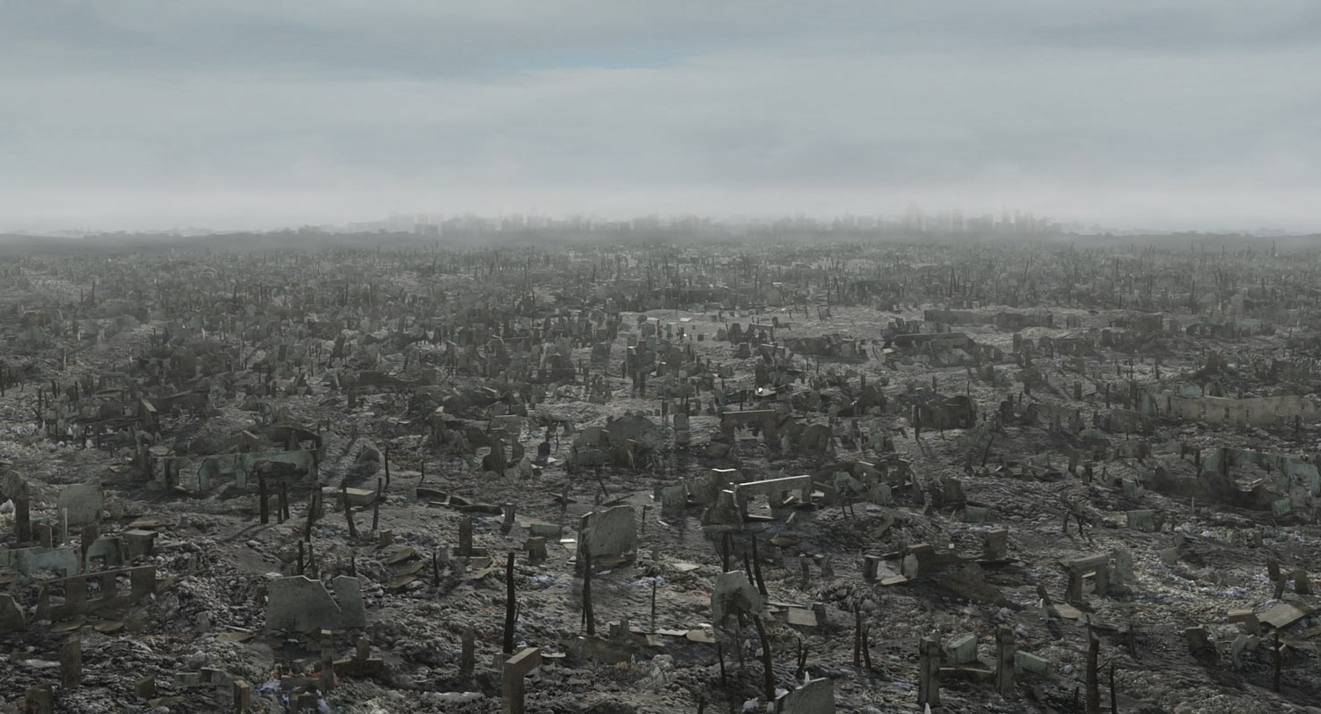 3d Ruined City - Fallout