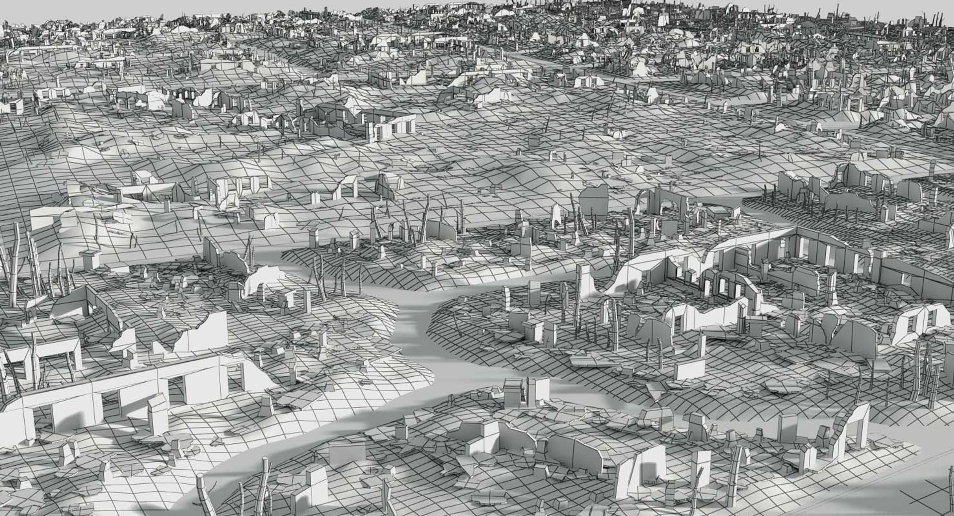 3d Ruined City - Fallout