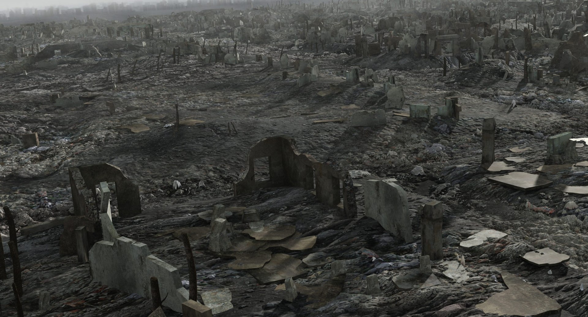 3d Ruined City - Fallout