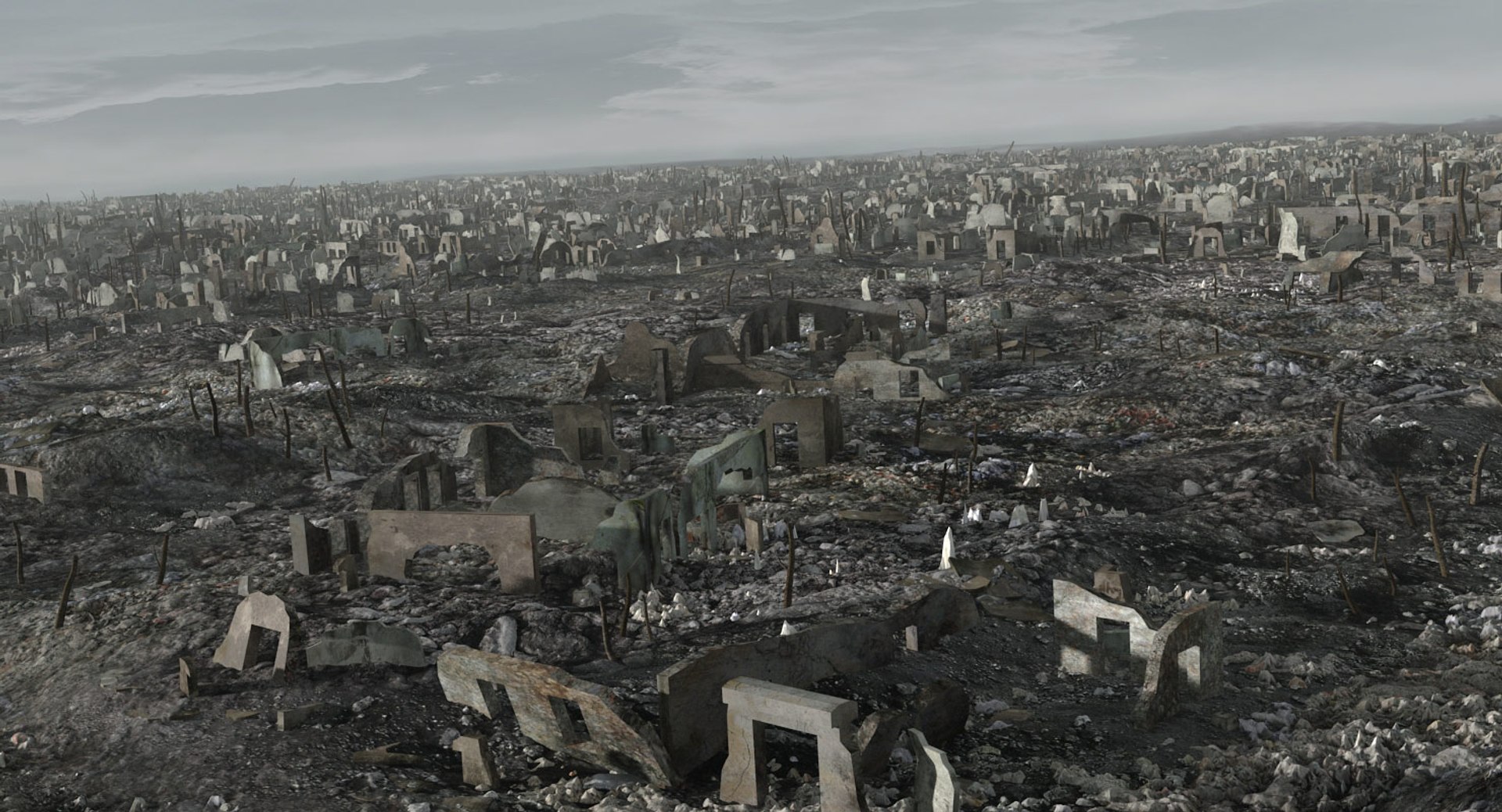 3d Ruined City - Fallout