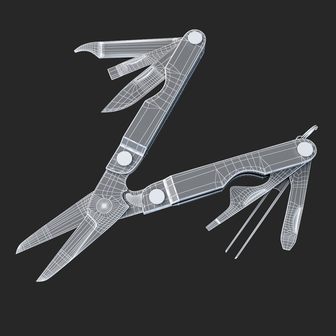 multi-tool pocket knife multi 3d model