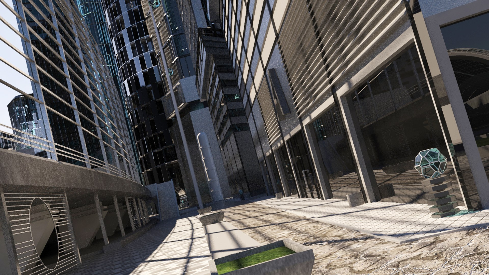 3d Model Buildings Scene