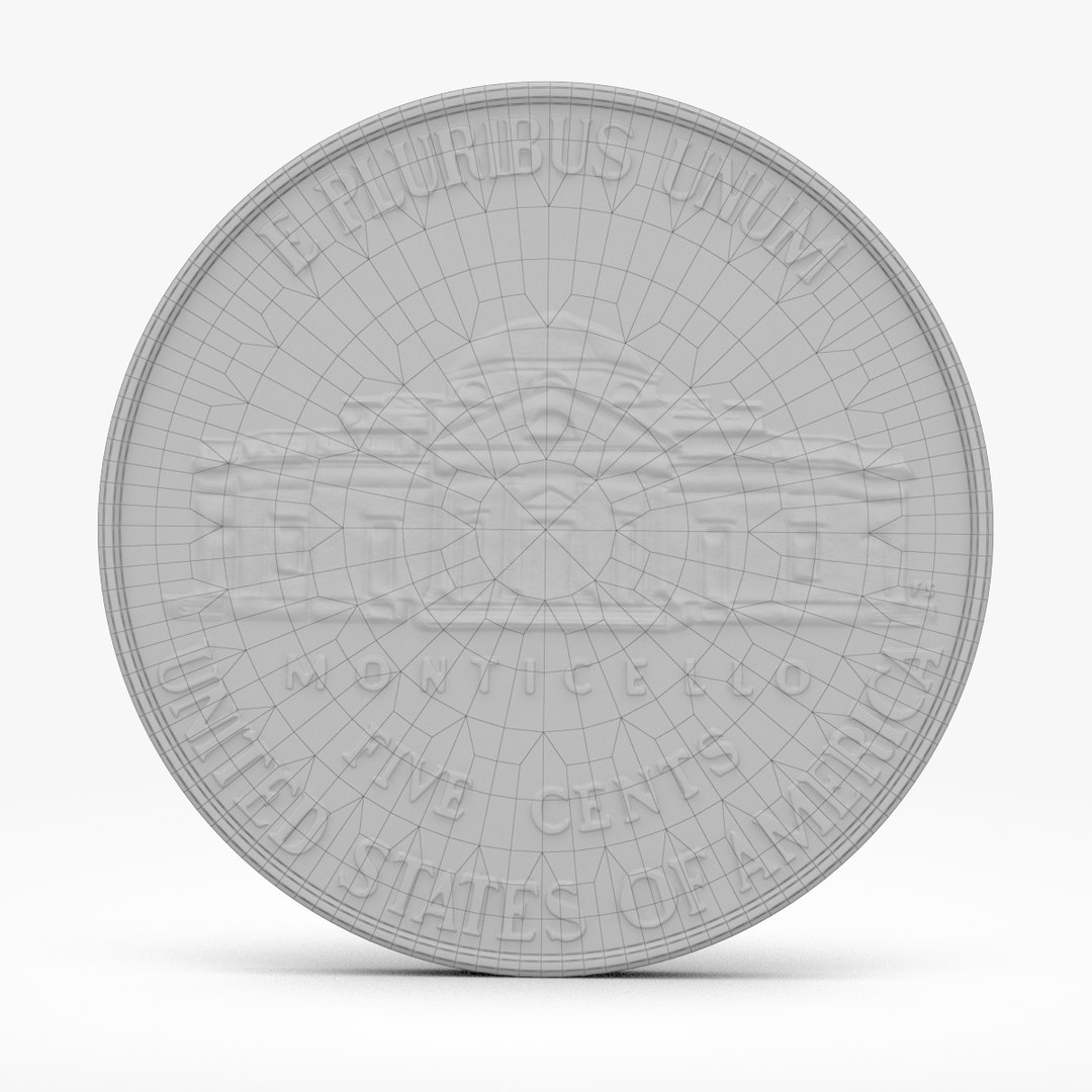 3d max nickel coin