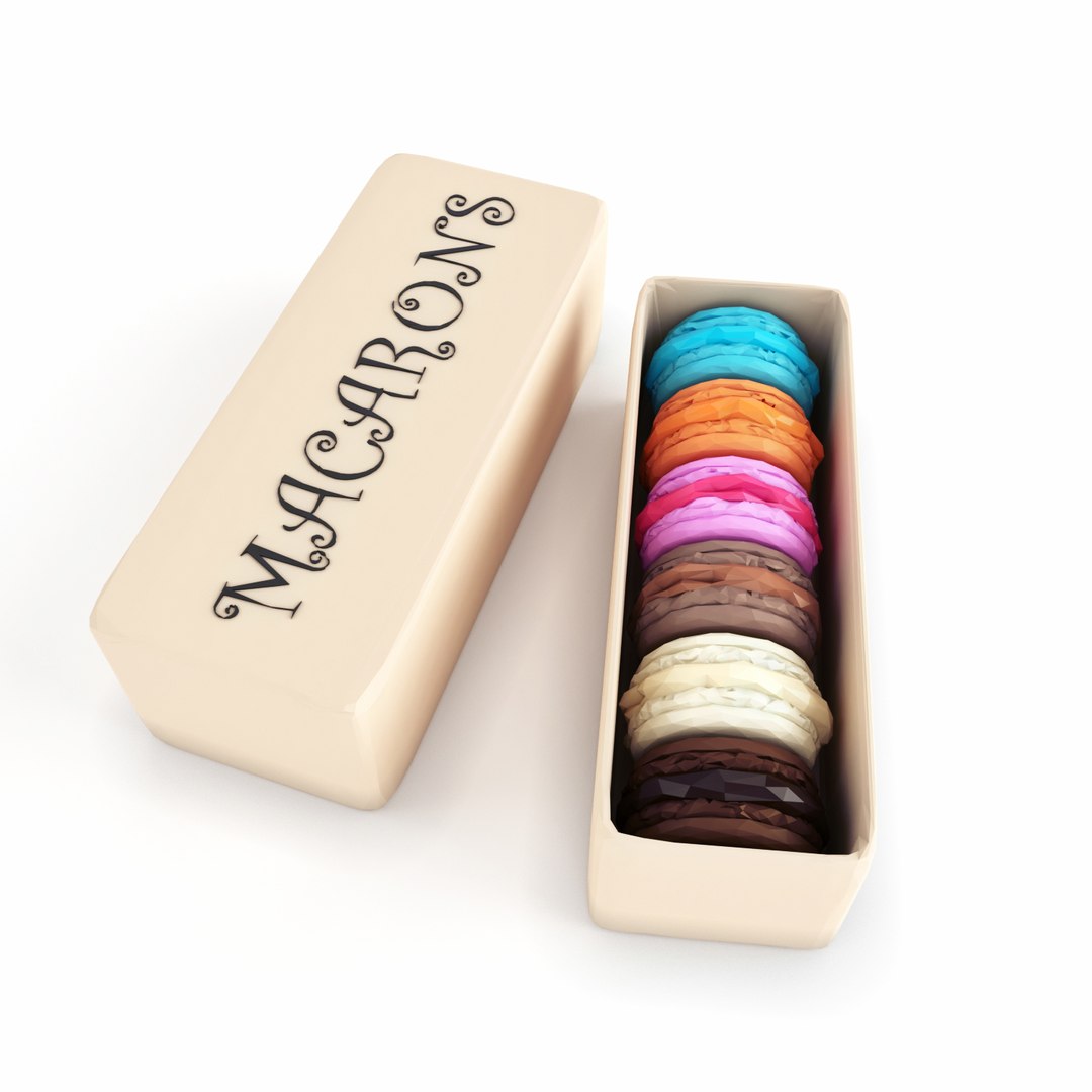 Box Macarons Model - TurboSquid 1266908