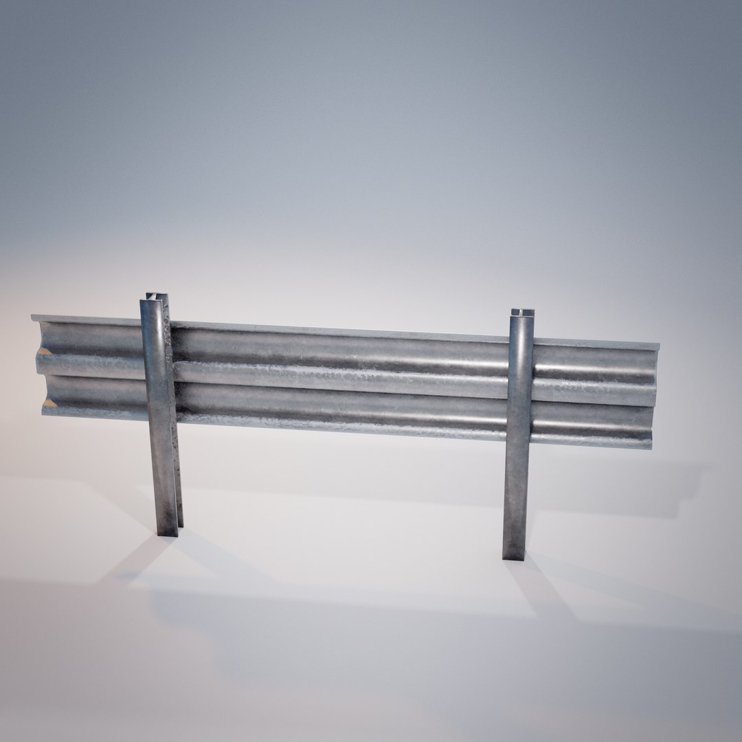 3D Model Guardrail - Fence Highway - TurboSquid 1660057