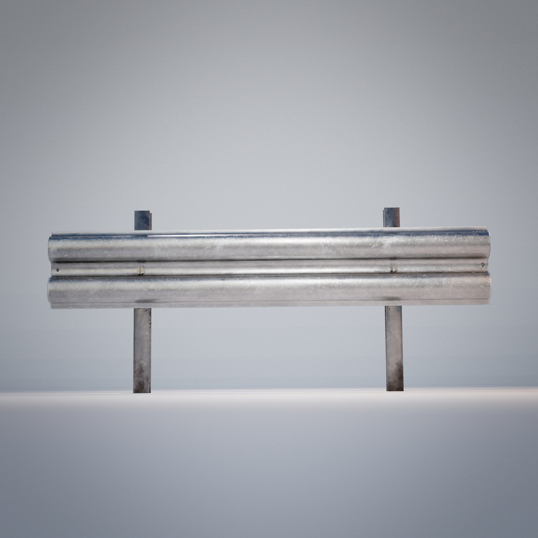 3D Model Guardrail - Fence Highway - TurboSquid 1660057