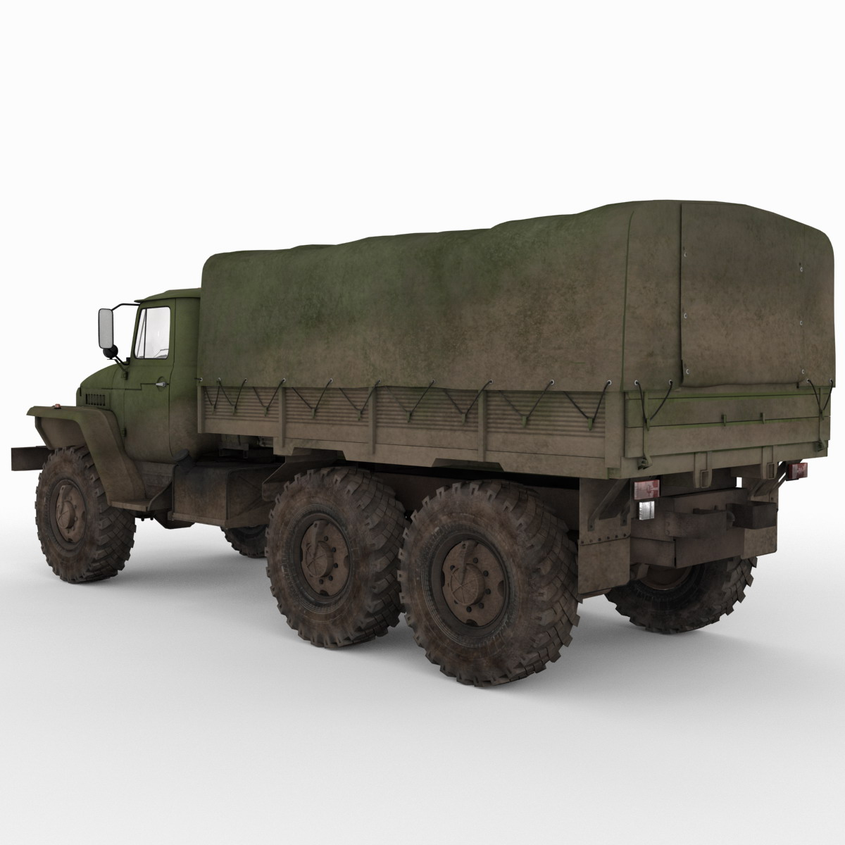 3ds max russian army 6x6 truck