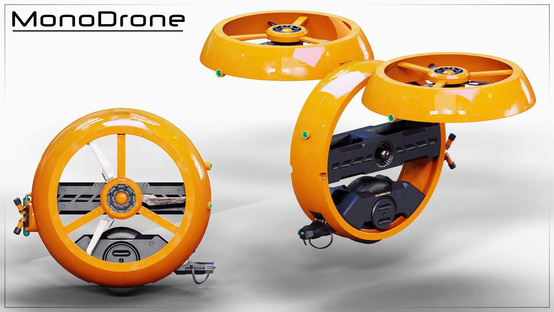 MonoDrone 3D Model - TurboSquid 2128694